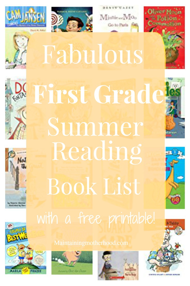 First Grade Summer Reading Book List Maintaining Motherhood