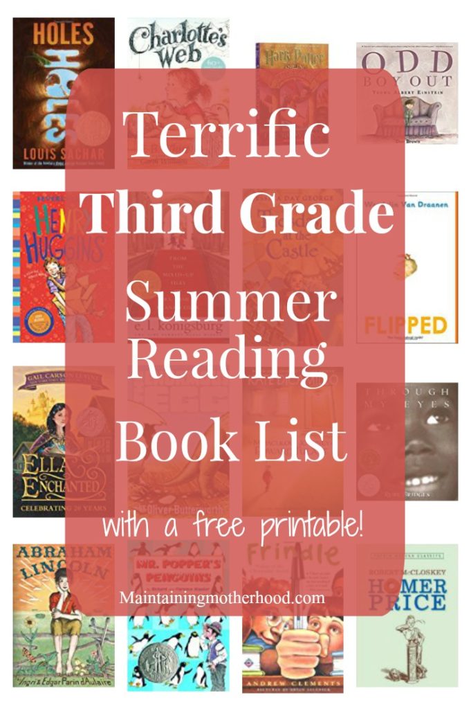 Third Grade Summer Reading Book List – Maintaining Motherhood