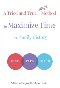 Find, Take, Teach – Maintaining Motherhood