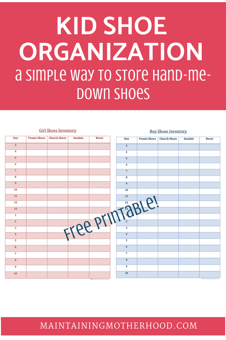 Kid Shoe Organization – Maintaining Motherhood